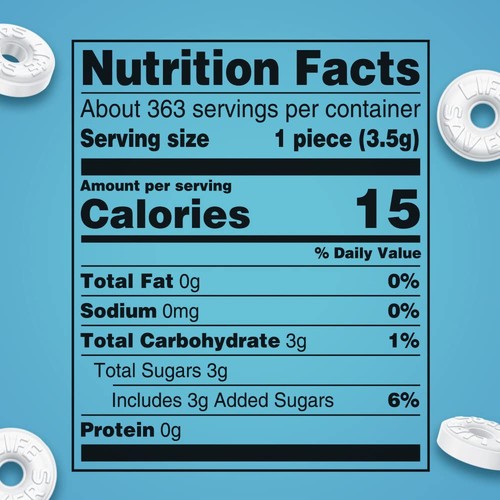 LIFE SAVERS Pep-O-Mint Peppermint Hard Candy Individually Wrapped ...