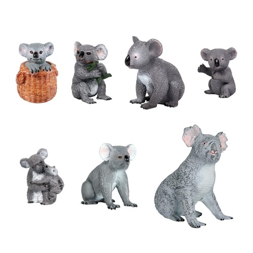 Koala Figures Toys Garden Forest Ornament Learning Tools Miniature ...