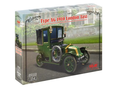 Plastic model car Type AG 1910 London Taxi ICM 2403 Plastic model kit ...