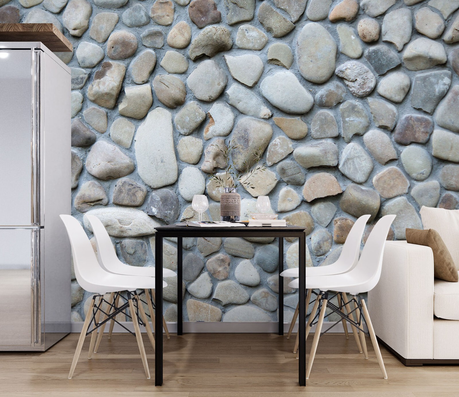 Smooth Stone Wall Wallpaper
