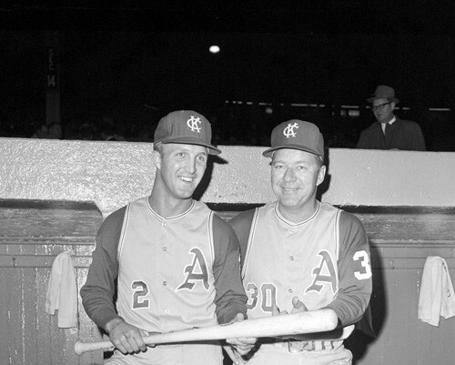 Kansas City Athletics Wayne Causey and Eddie Lopat Photo | eBay