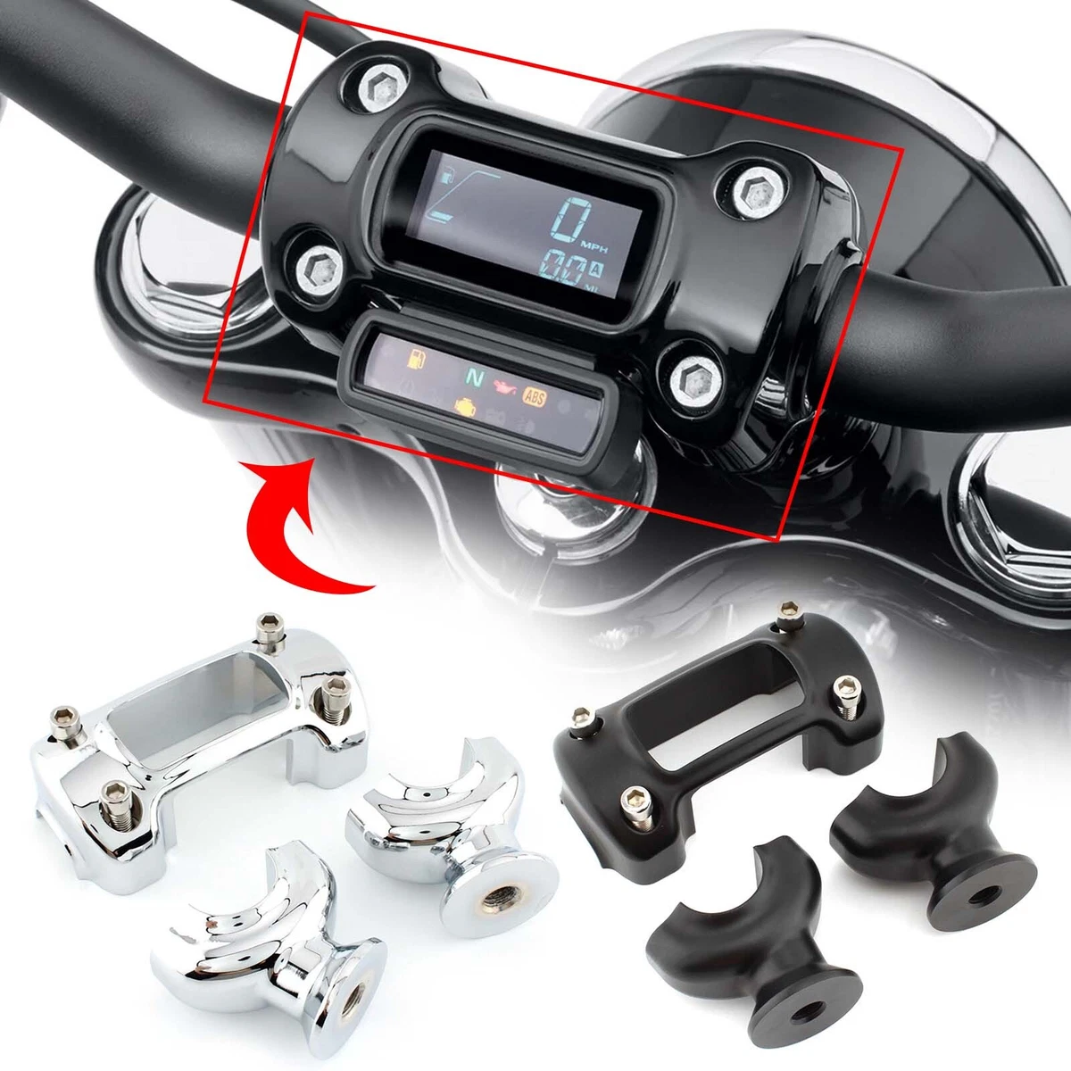 Handlebar Riser And Clamp Kit Harley-Davidson USA, 60% OFF