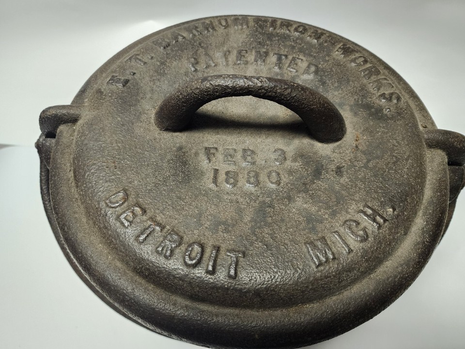 Antique Feb 3 1880' ET Barnum Cast Iron Bucket Pail Jail Cell Chamber ...