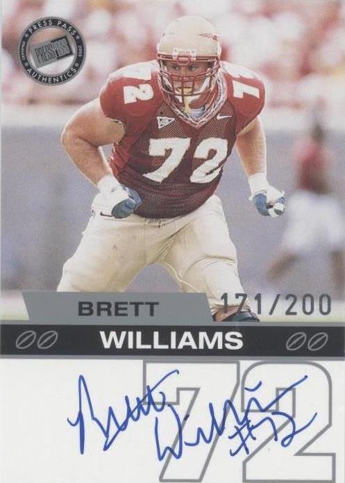 2003 Press Pass - Autographs Brett Williams Silver /200 (AU, RC) for ...