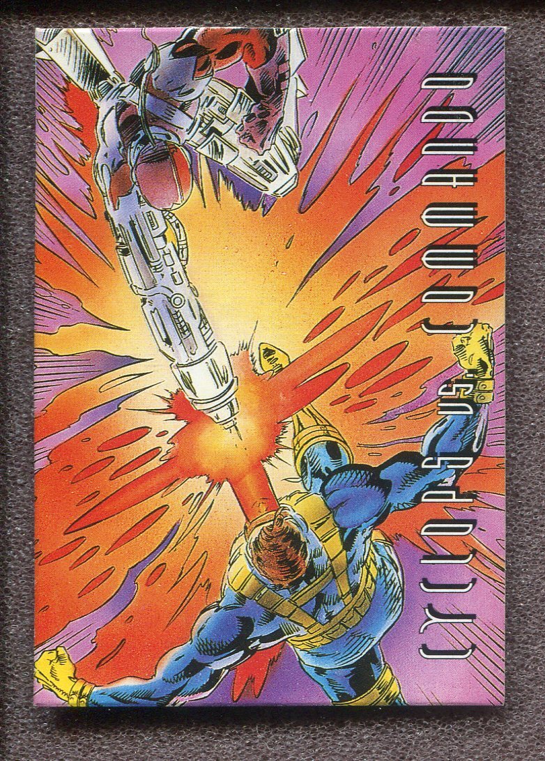1995 Hardee's Marvel X-Men Figurine Cards #1 Cyclops vs. Commando - NM ...