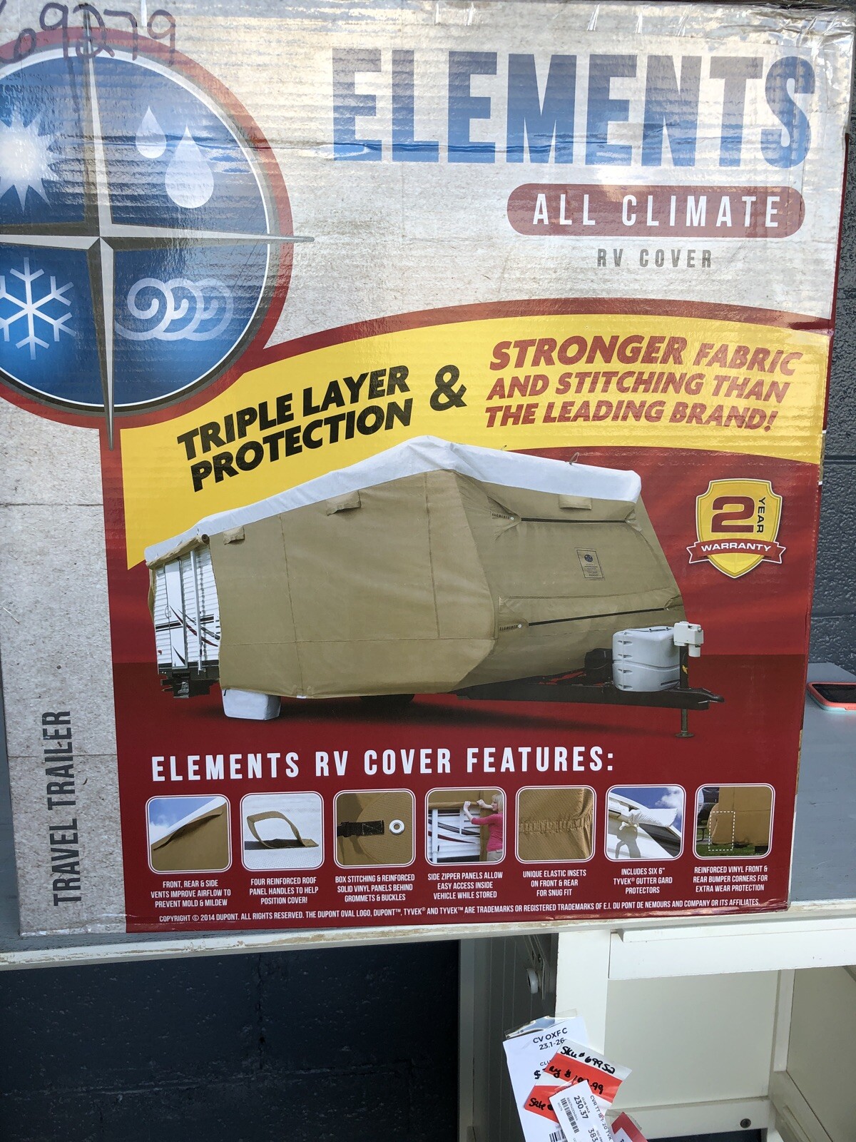 Elements All Climate RV Cover Travel Trailer Up To 20’ Tyvek-Brand New ...