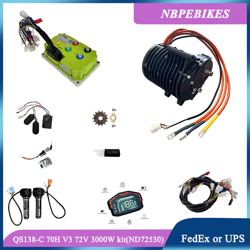 QS138-C 70H 3000W mid drive motor kit with Fardriver ND72530 controller ...