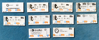 Lot de 10 tickets RATP BUS N° 1 | eBay