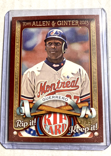 2023 Topps Allen and Ginter- VLADIMIR GUERRERO Rip Card Already Ripped ...