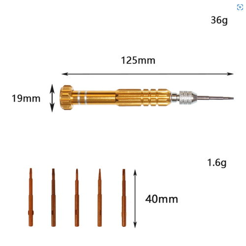 5 in 1 Screwdriver Screw Cell Repair Kit (GS39) Mobile Watch Phone PC ...