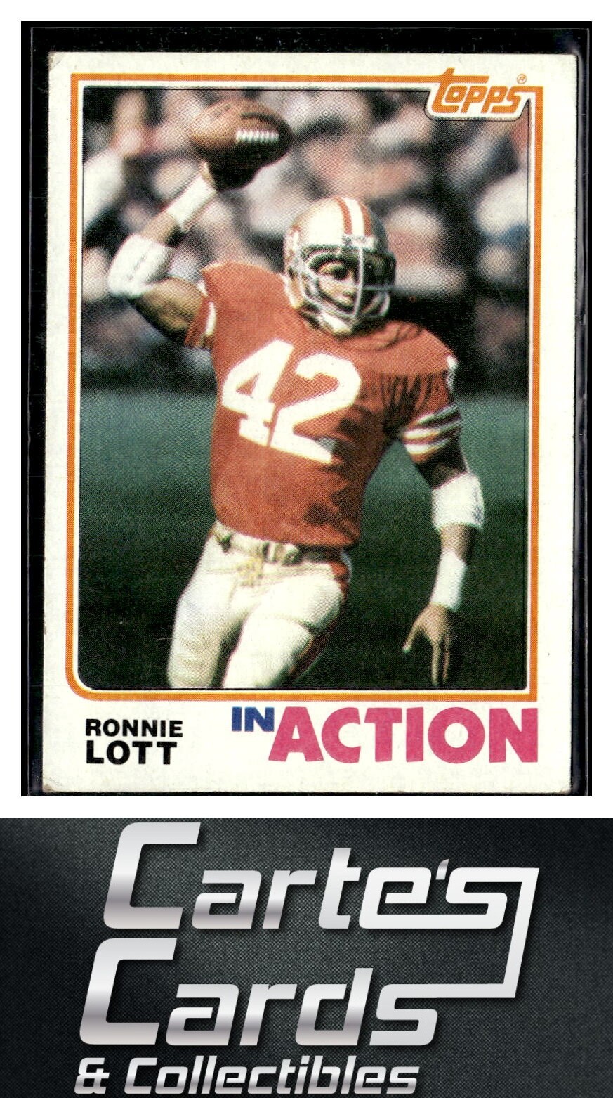 Ronnie Lott 1982 Topps #487 San Francisco 49ers In Action Hall of Fame ...