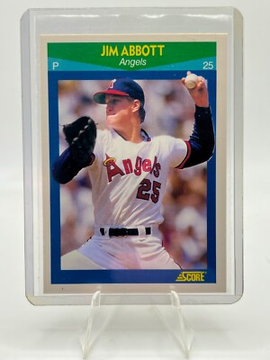 1990 Score Rising Stars Jim Abbott Baseball Card #5 Mint California ...