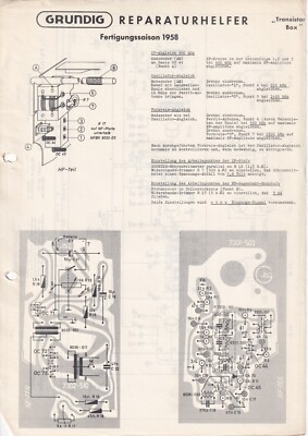 Circuit diagrams-Schaltpläne für Grundig Transistor Box | eBay
