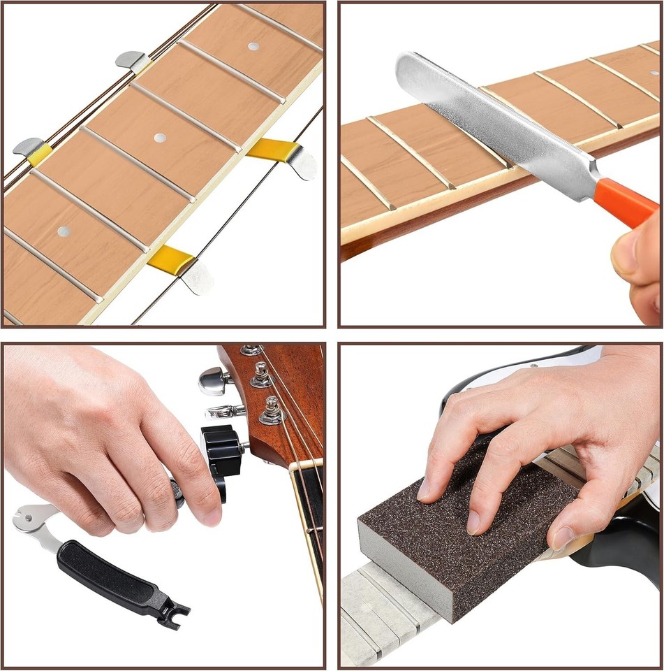 Guitar Luthier Fret Repairing Maintenance Setup Tool Kit with Guitar ...