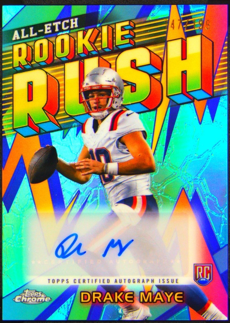 2024 Topps Chrome - All-Etch Rookie Rush Autographs Drake Maye #RRA-DM ...