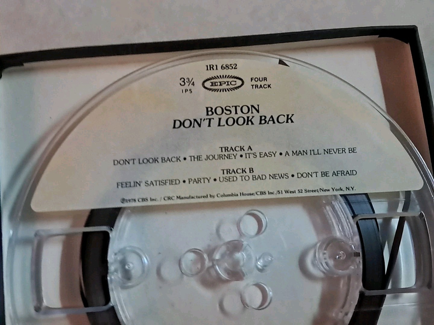 Boston Don't Look Back Reel to Reel 3 3/4 IPS 1978 Classic Rock | eBay