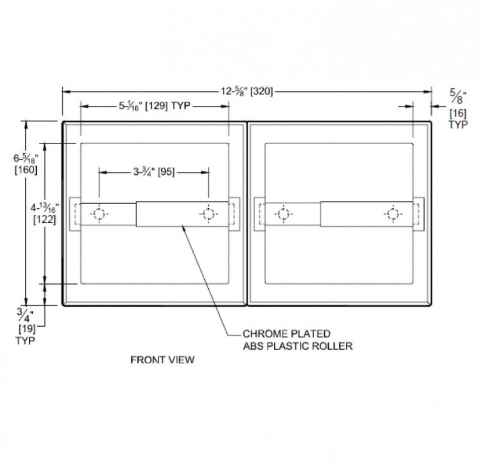 Presale Jd Macdonald 10-74022 Double Toilet Roll Holder Recessed ...
