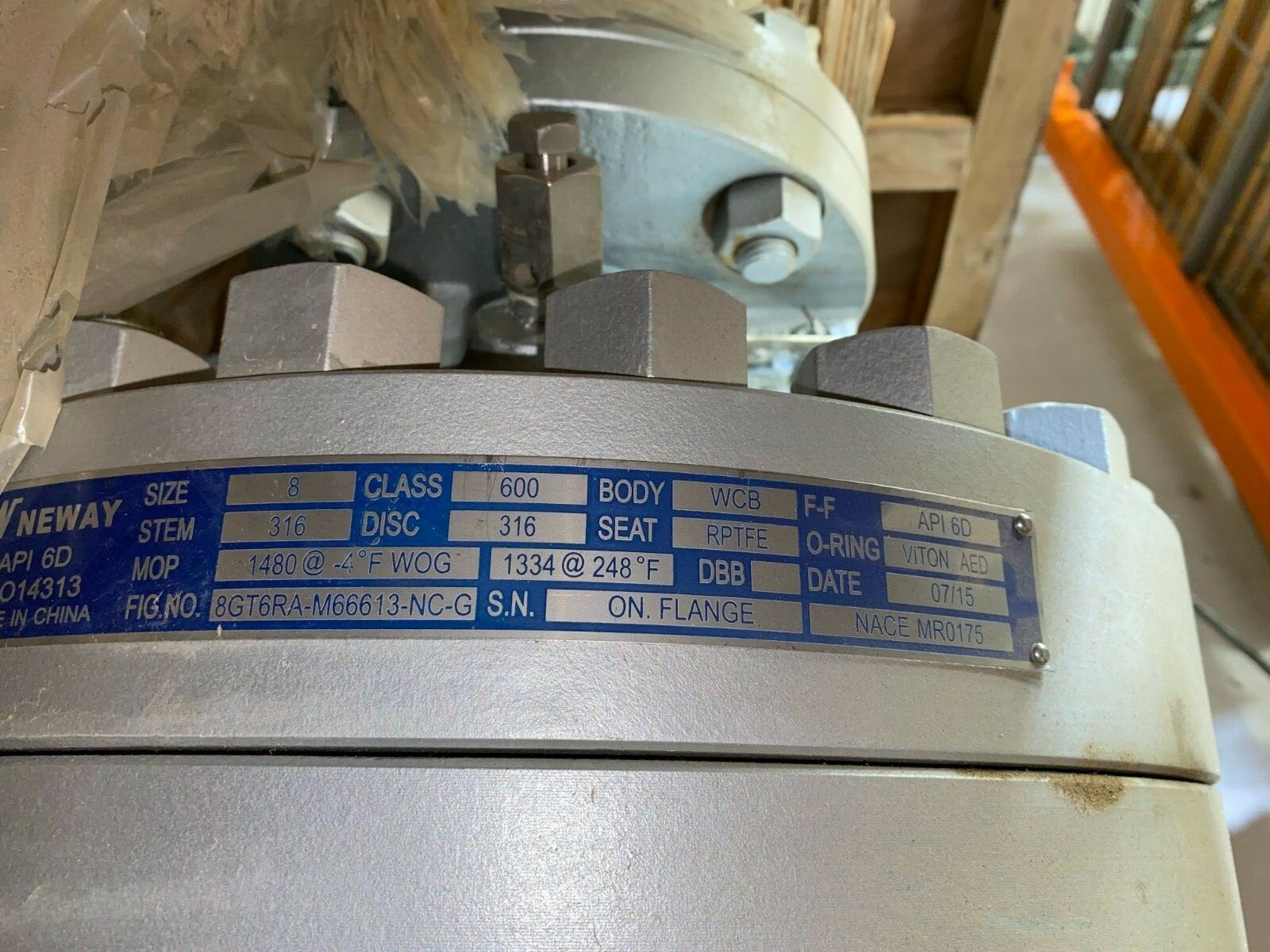 Neway 8" 600 RF Flanged Series GT Through Conduit Gate Valve 8GT6RA ...