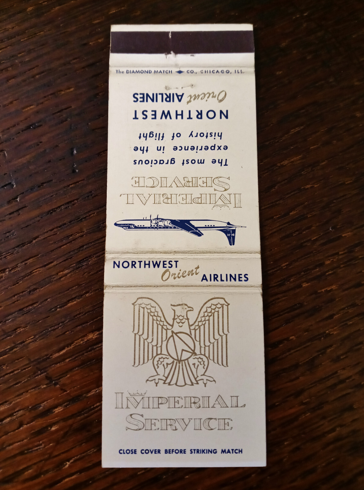Vintage Matchbook: Northwest Orient Airlines Imperial Service | eBay