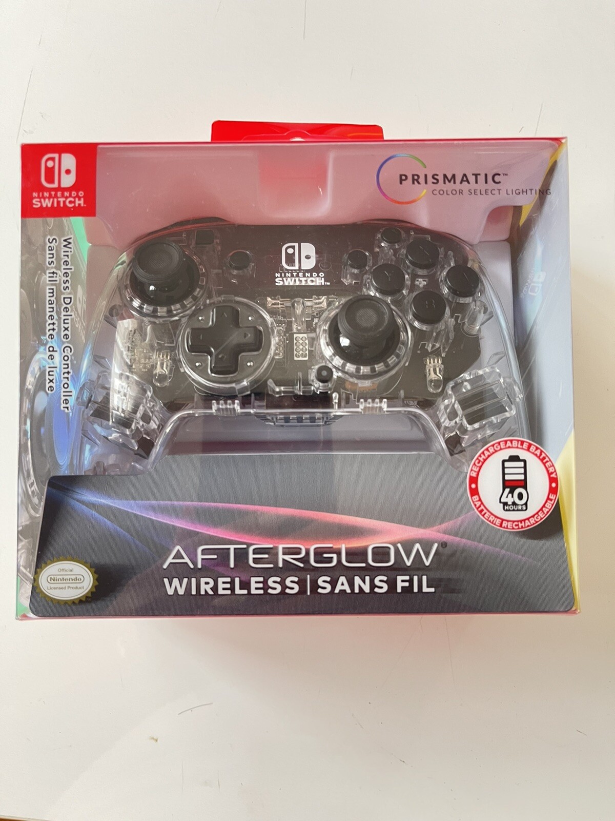 PDP Afterglow Prismatic Wireless Deluxe Controller for Nintendo Switch ...