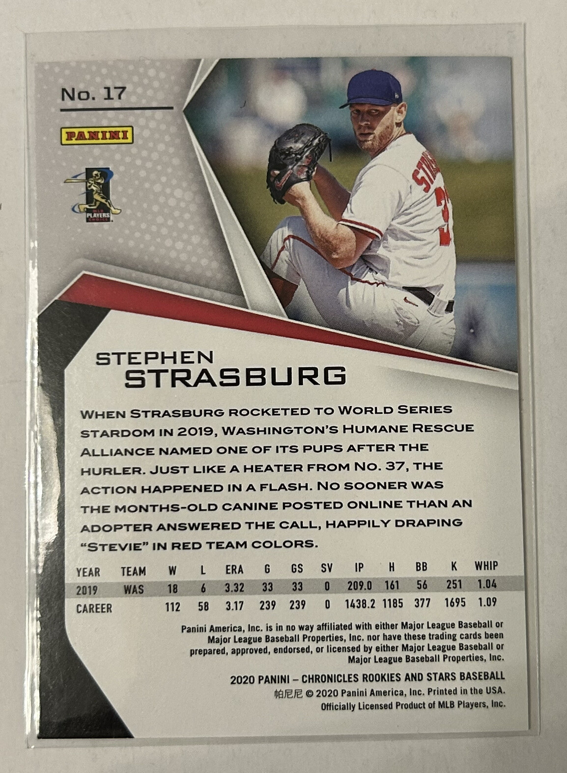 2020 Panini Chronicles - Rookies and Stars Stephen Strasburg #17 for ...