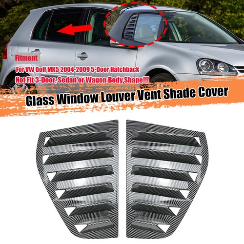 Carbon Style Side Window Louver Cover Trim For Golf Mk5 04-09 GTI 06-09 ...