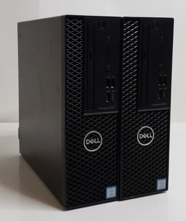 Lot of 2 Dell Precision Tower 3431 Intel Core i5-9500 3.0GHz 8GB 1TB ...
