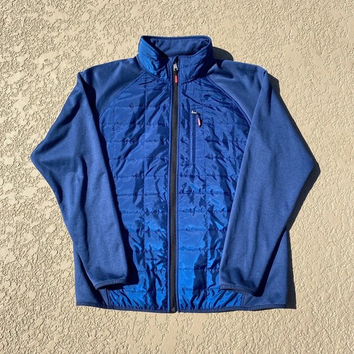 Orvis Classic Collection Men's Quilted Fleece Puff Full Zip Jacket Blue ...