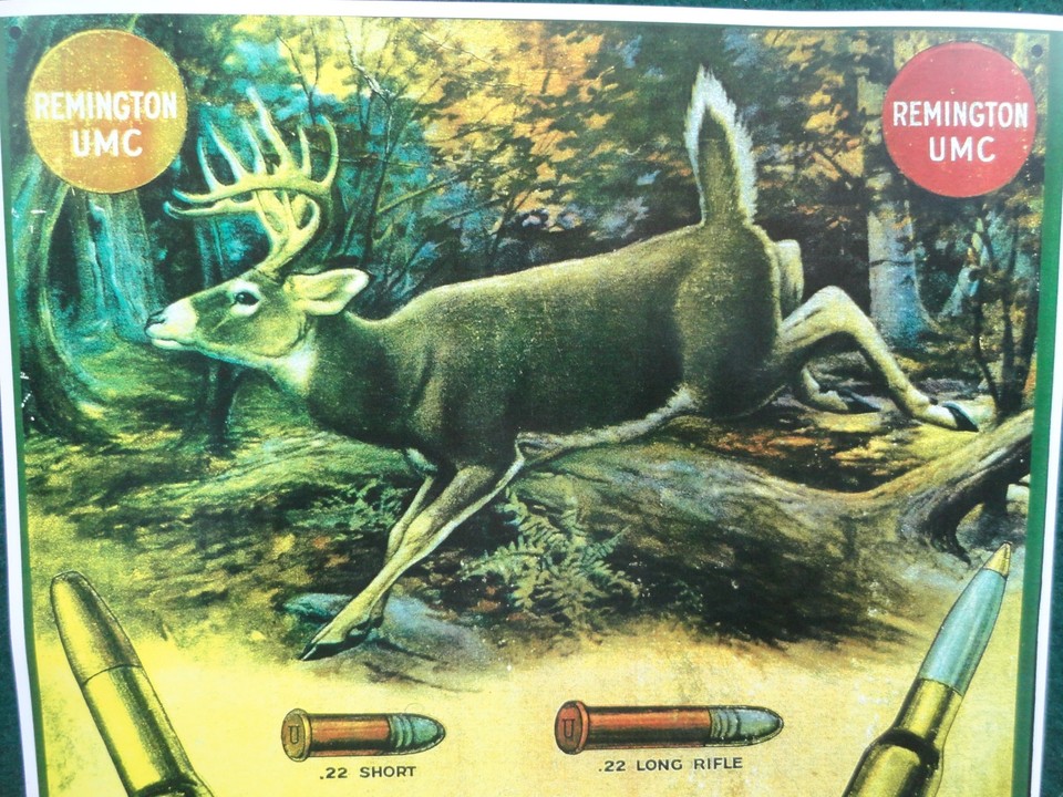 Remington Metallic Cartridges Advertising Poster for Rifles & Pistols ...