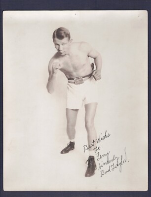 SUPER RARE 1920s BUD TAYLOR signed boxing photo autographed boxer TERRE ...