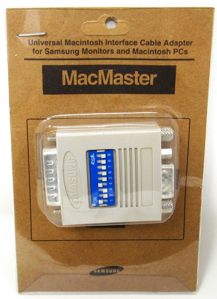 Macintosh PC Samsung Monitor Interface Cable Adapter MacMaster NEW IN ...