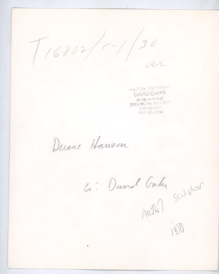 '70 Duane Hanson Artist Sculptor Old Signed by David Gahr Original ...