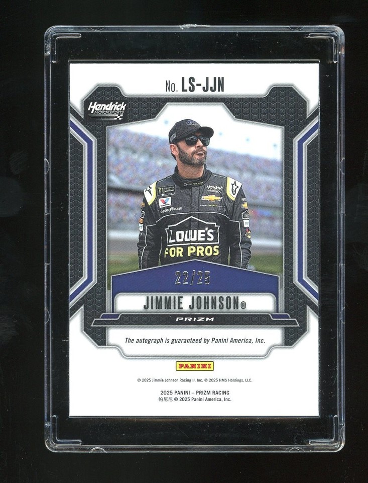 2025 Panini prizm racing Autograph Jimmie Johnson #LS-JJN 22/25 | eBay