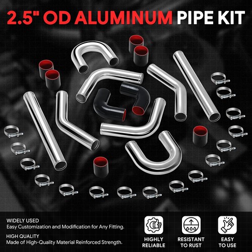 8Pcs 2.5"OD Straight 90 180 Degree U-Bend Pipes Intercooler Tube Air ...