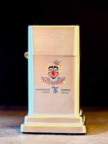 Zippo Barcroft Advertising Table Lighter Shrine Circus Damascus Temple ...