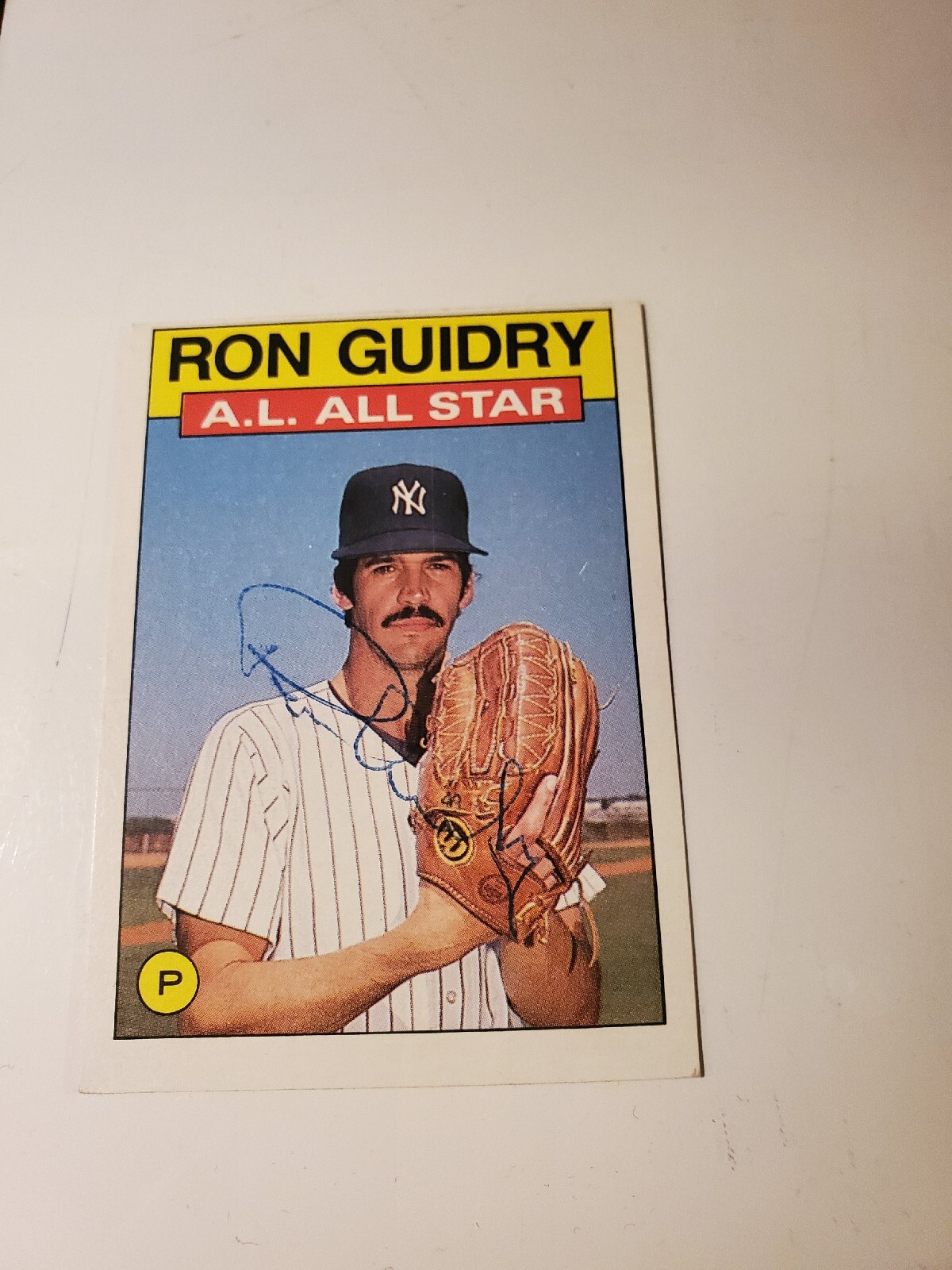 Ron Guidry Autographed 1986 Topps ALL-STAR Baseball Card SIGNED ( 3 ...