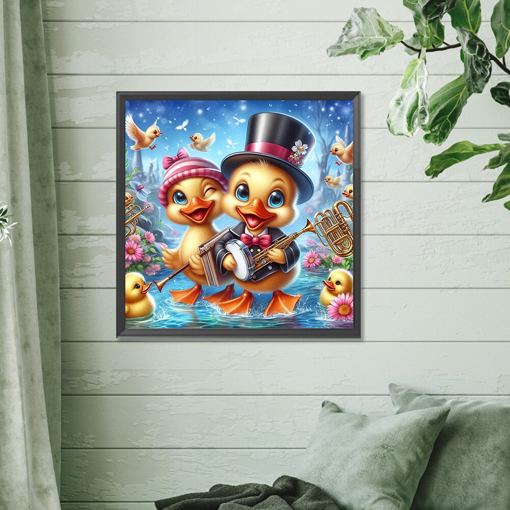 5D DIY Full Round Drill Diamond Painting Three Ducks Kit Home Decor ...