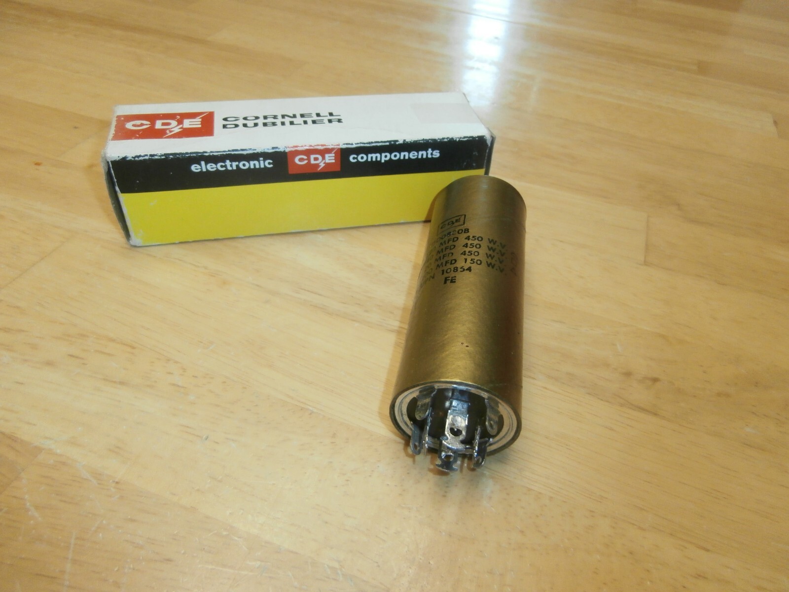 VTG 120+40 +20 MFD 450 VDC ELECTROLYTIC METAL CAN CAPACITOR NOS | eBay