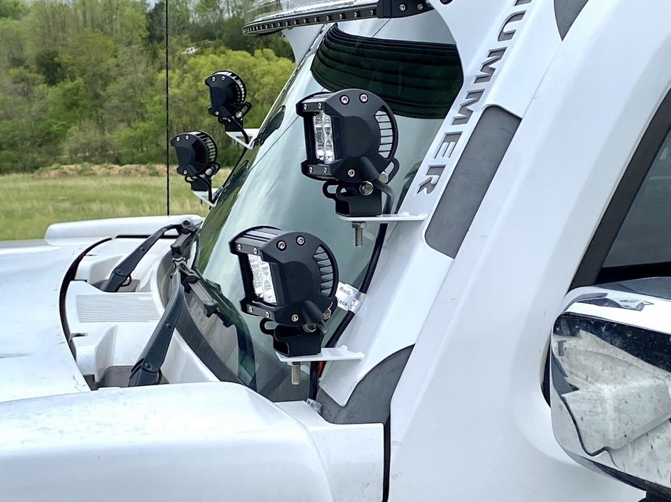 Hummer H3 LIght bar mount With 4 Pod tabs powder coated black | eBay