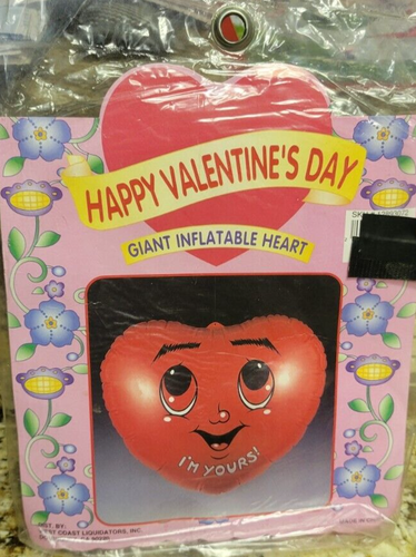 Giant Inflatable Heart. New in Package. Red with White Letters "I'm ...