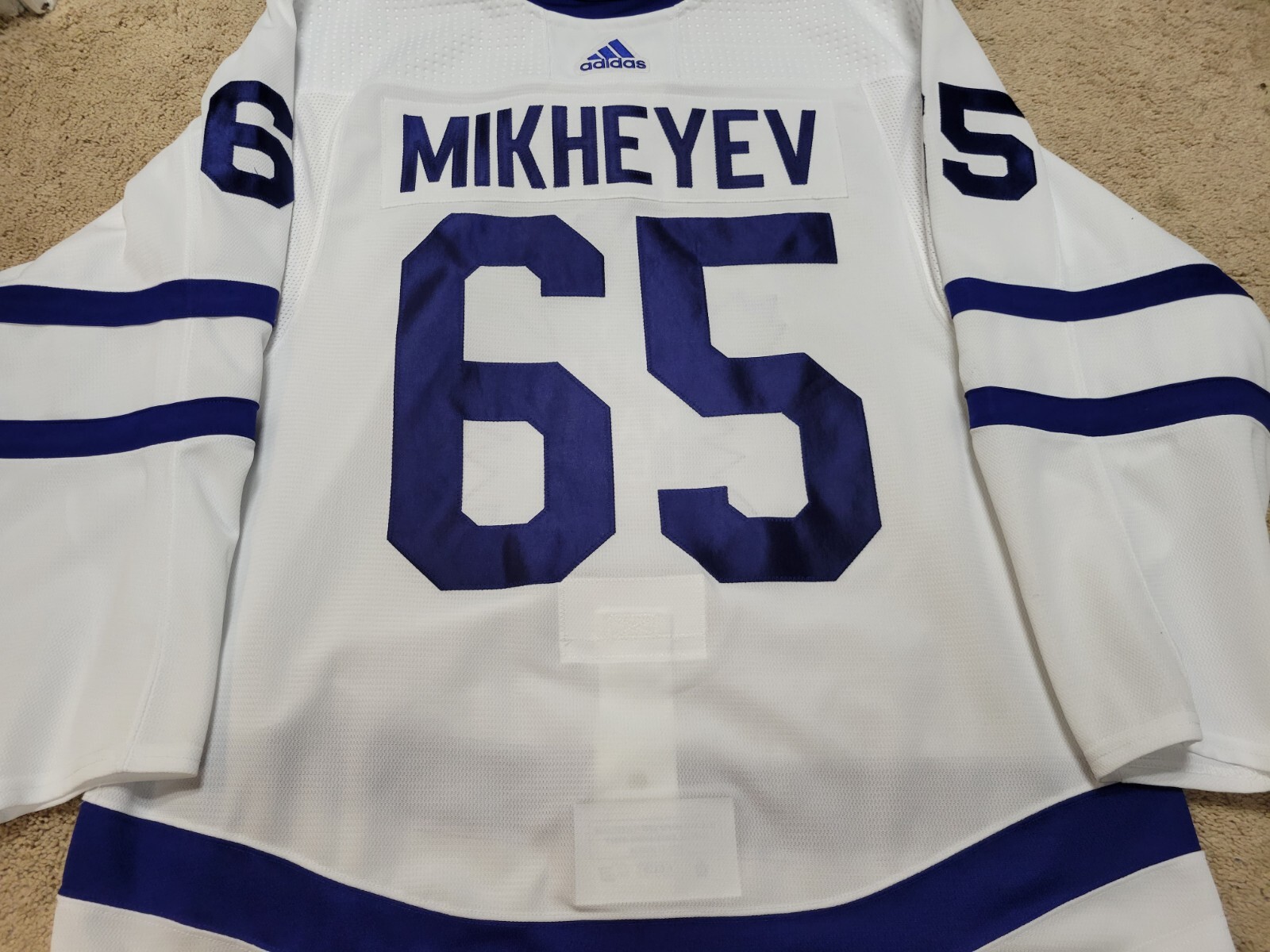 ILYA MIKHEYEV 20'21 White Toronto Maples Leafs Set 3 Game Worn Jersey ...