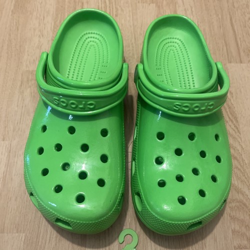 New $60 Crocs Classic Clogs Neon Highlighter Green 209683 Men 9 New | eBay