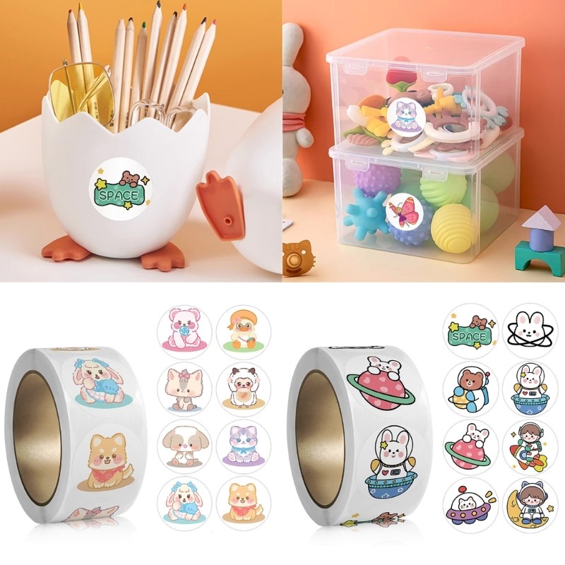 500 Pcs/Roll Cartoon Insect Stickers Animal Stickers Kids Rewards ...