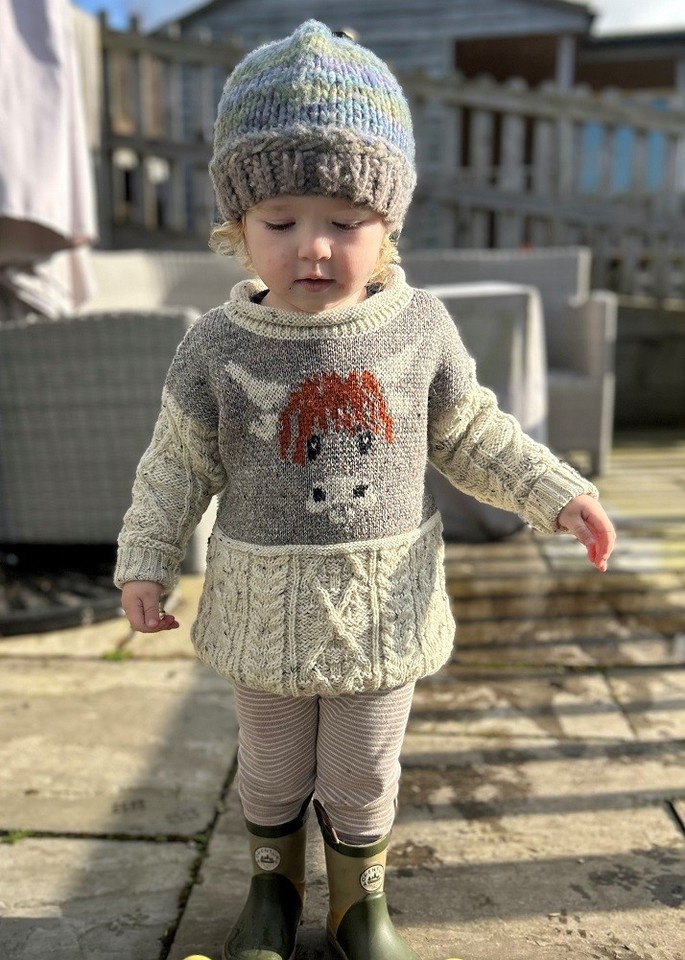 Kids' British Wool Highland Cow Jumper Sweater Toddler Childrens Farm ...