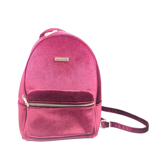 Aldo Massima Velvet Backpack Burgundy Red | eBay