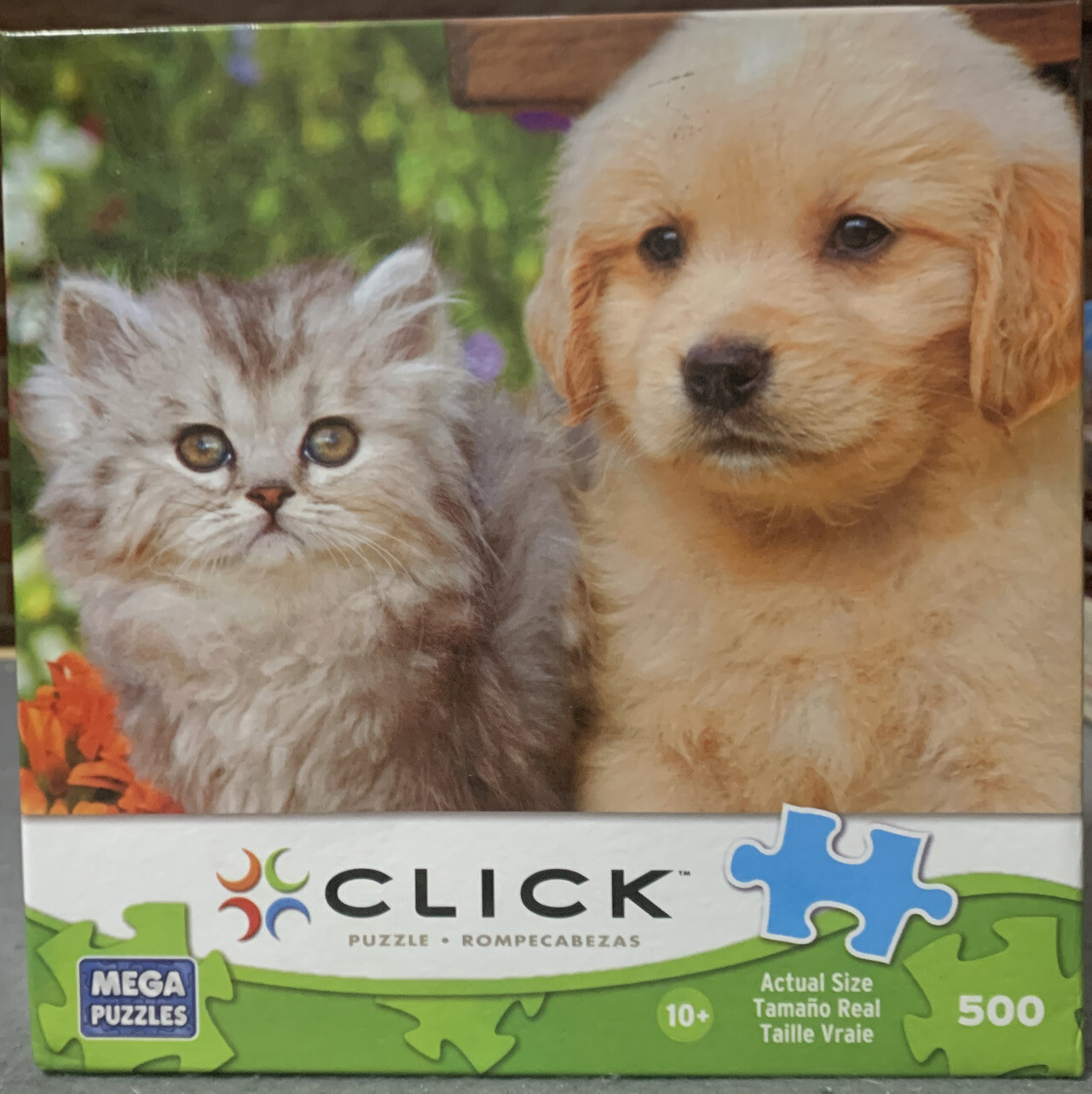 Mega Puzzles Click 500 Piece Puzzle Posing Pretty Kitten / Puppy | eBay