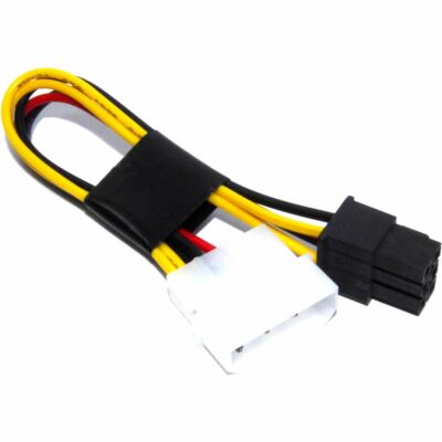 6pin PCIE Power Cable Molex Graphics Card 15cm ATX PSU Flux Workshop | eBay