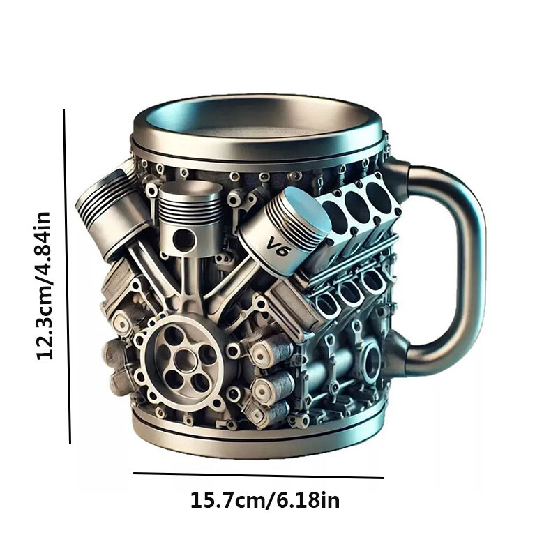 V6 V8 Engines Stainless Steel Cup,personalized V Stainless Steel Coffee ...