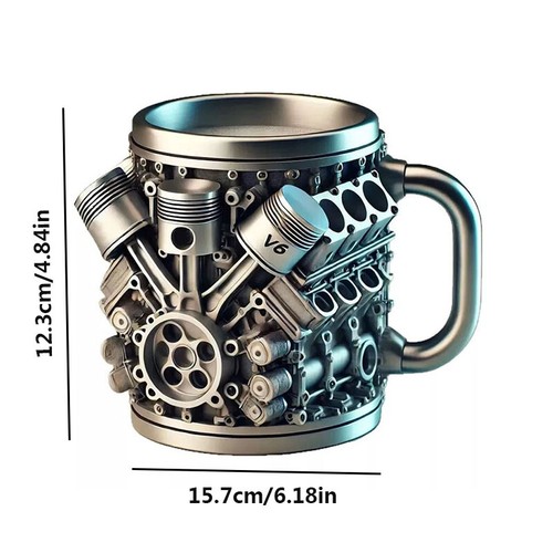 V6 V8 Engines Stainless Steel Cup,personalized V Stainless Steel Coffee ...