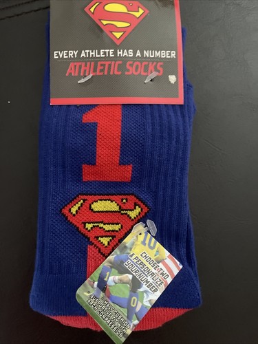 Superman Athletic Socks Single Crew One Size Fits Most Superman #1 New ...